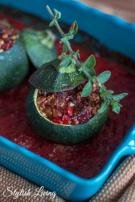 Gefüllte Rondini mit Feta, Paprika und Cashewnüssen | Low Carb ...